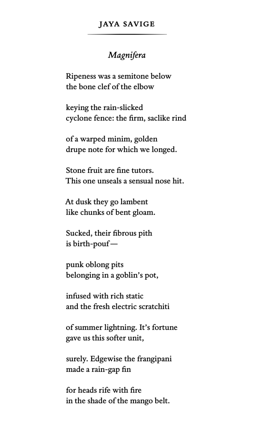 POEMS – Jaya Savige